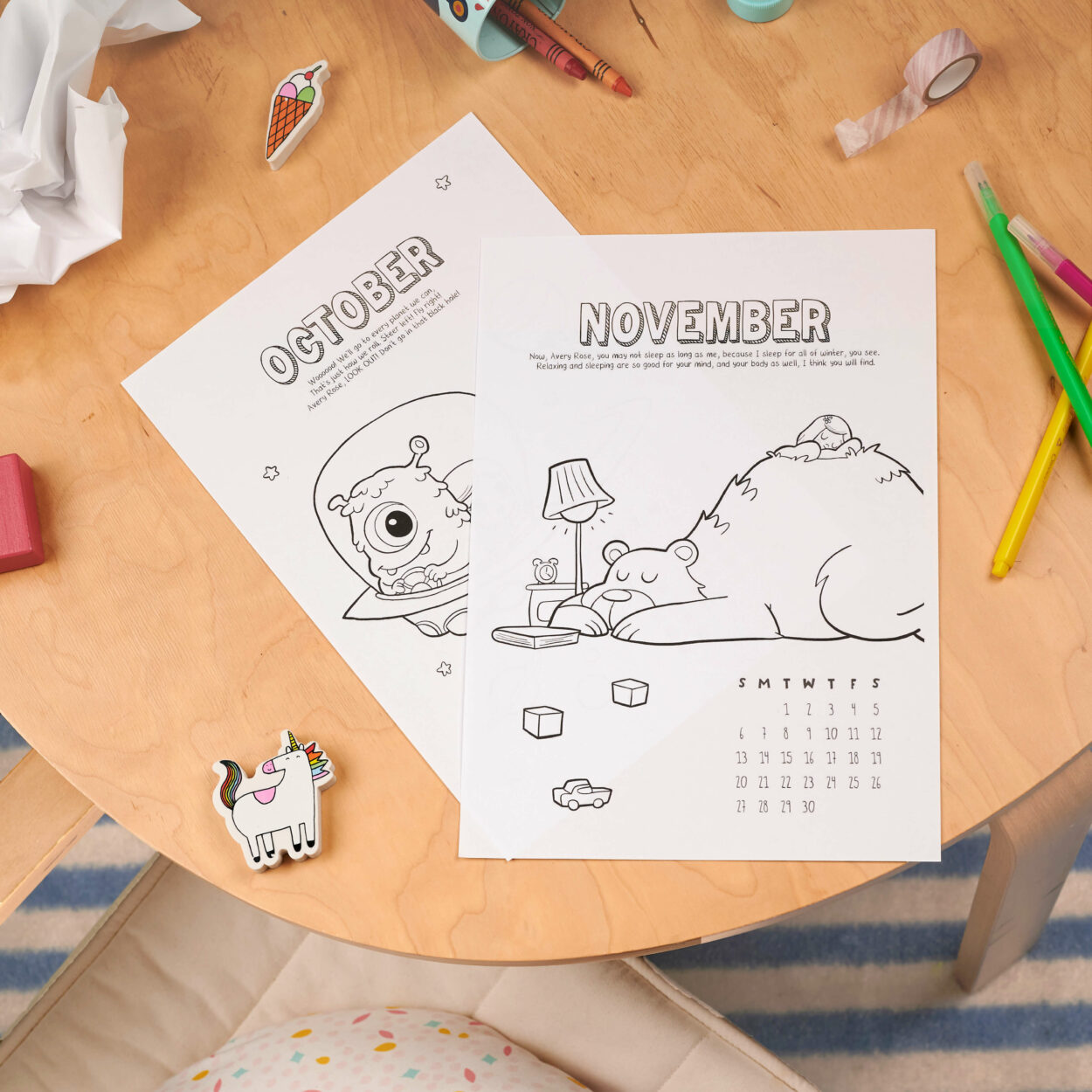 Get Ready for 2022 With Our FREE Personalized Coloring Calendar!