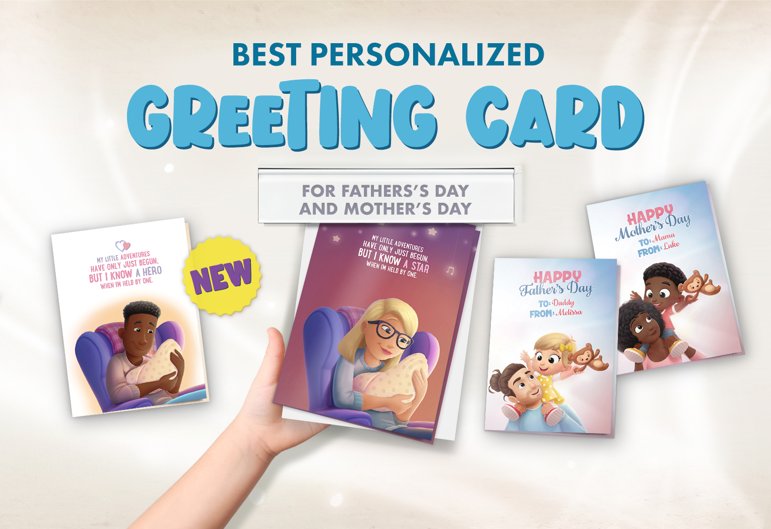 Brand-new Personalized Mother’s Day and Father’s Day Greeting Cards!